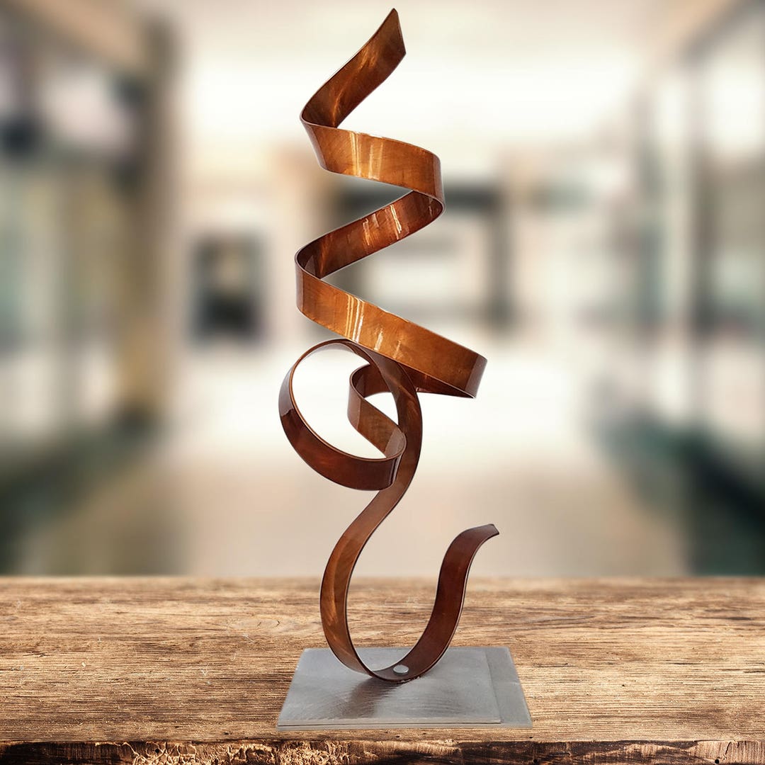 Metal Sculpture Modern Centerpiece, Indoor Outdoor Art, Coffee Table ...