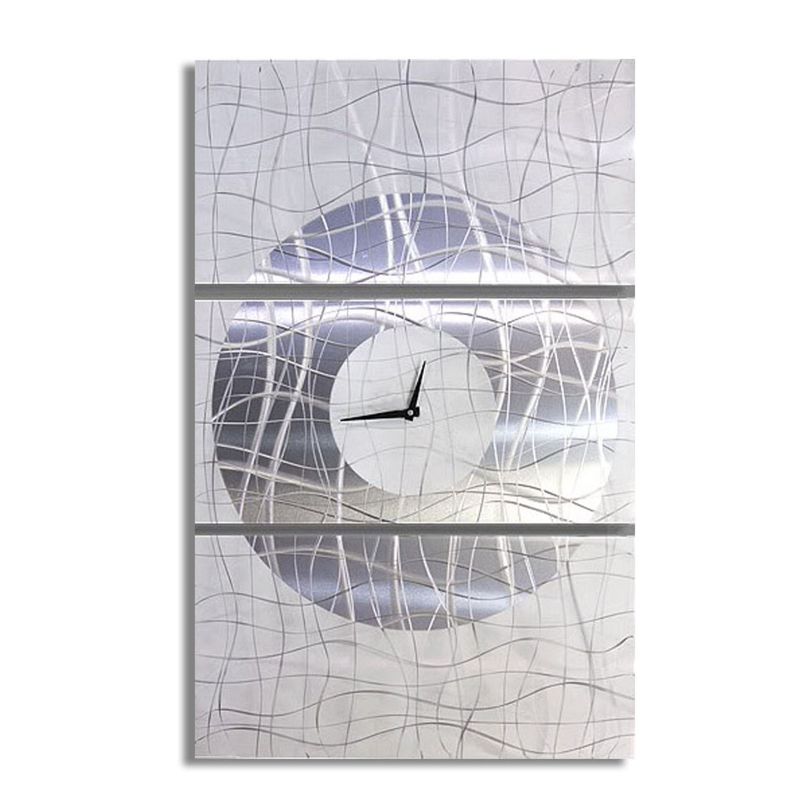 Large Metal Wall Clock Abstract Functional Art Modern | Etsy