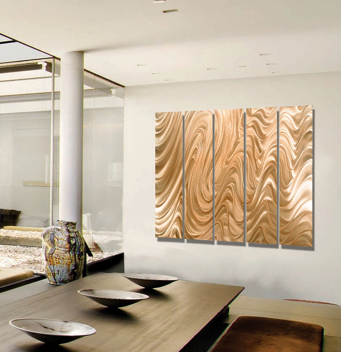 Metal Wall Art Multi Panel Wall Art Abstract Painting Large | Etsy