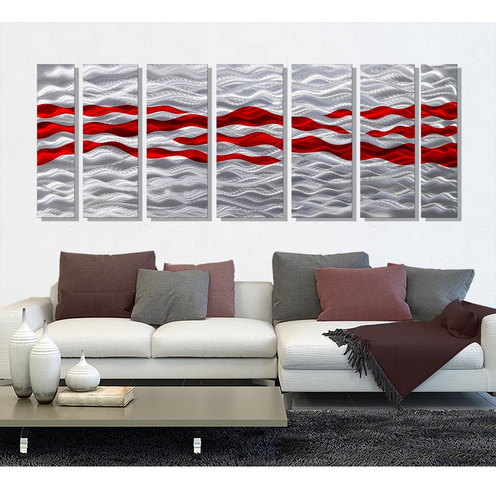 Abstract Painting Metal Wall Art Multi Panel Wall Art Large - Etsy