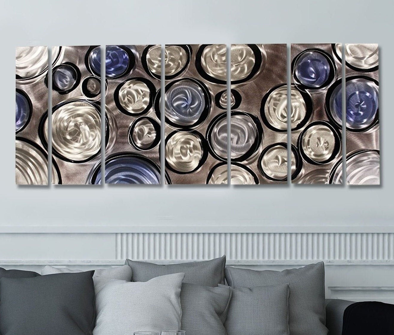 Blue And Silver Metal Wallpaper