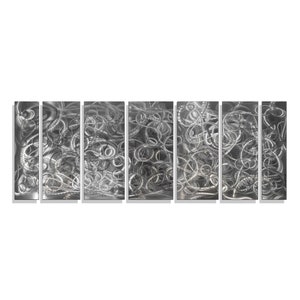Silver Painting Large Contemporary Metal Wall Art Modern - Etsy