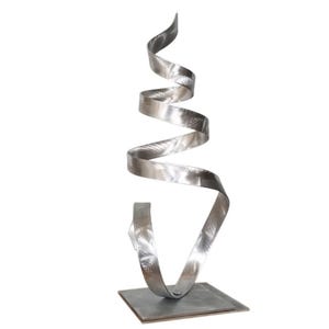 Abstract Centerpiece Art, Silver Sea Breeze Accent, 18" X 7" X 6" Size ...
