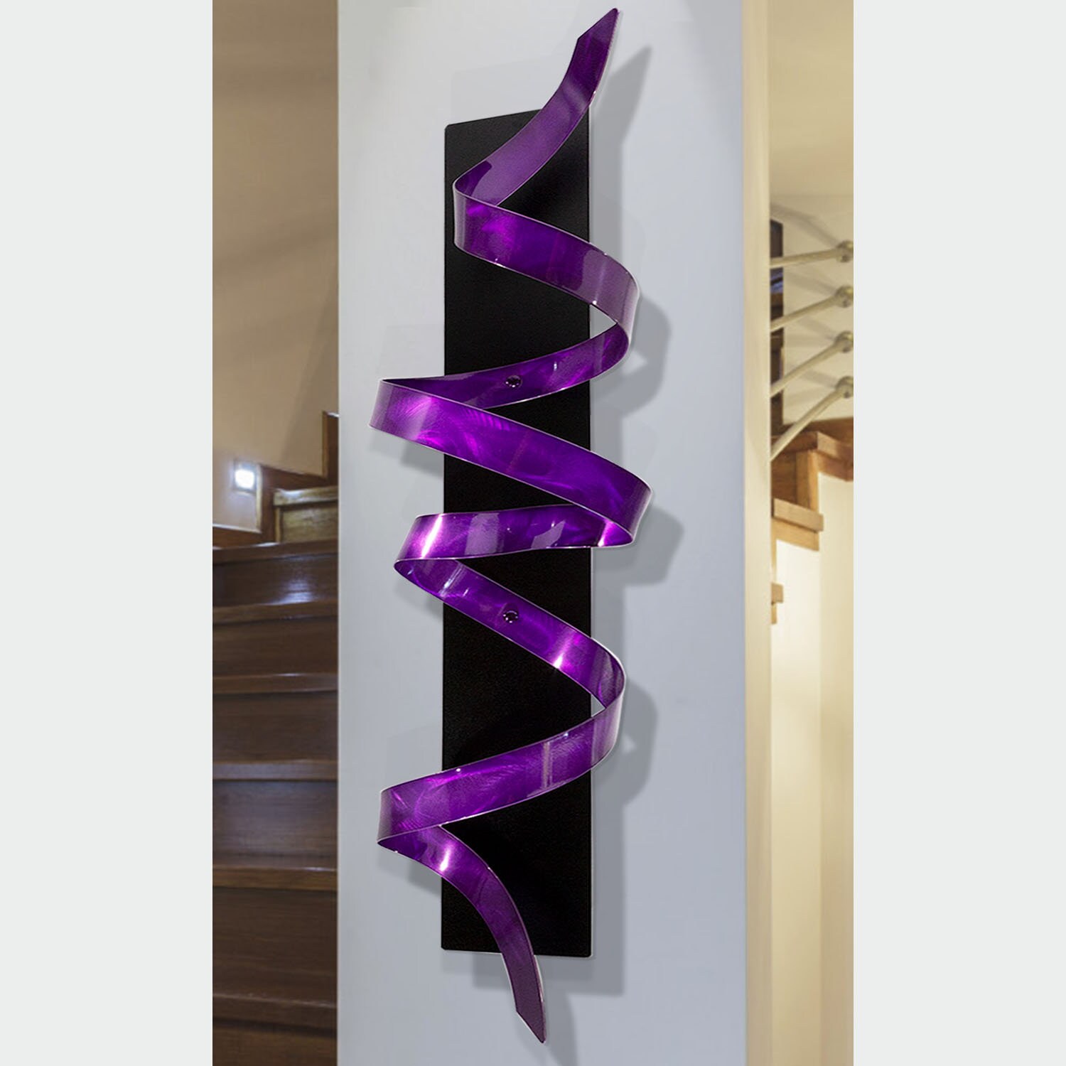 Purple Metal Wall Art Indoor Outdoor Art Abstract Art 3D | Etsy