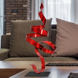 Modern Centerpiece, Metal Sculpture, Indoor Outdoor Art, Coffee Table ...