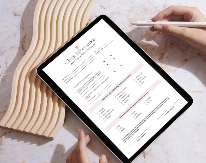 Nail Salon Client Intake Form- CANVA Template - Etsy