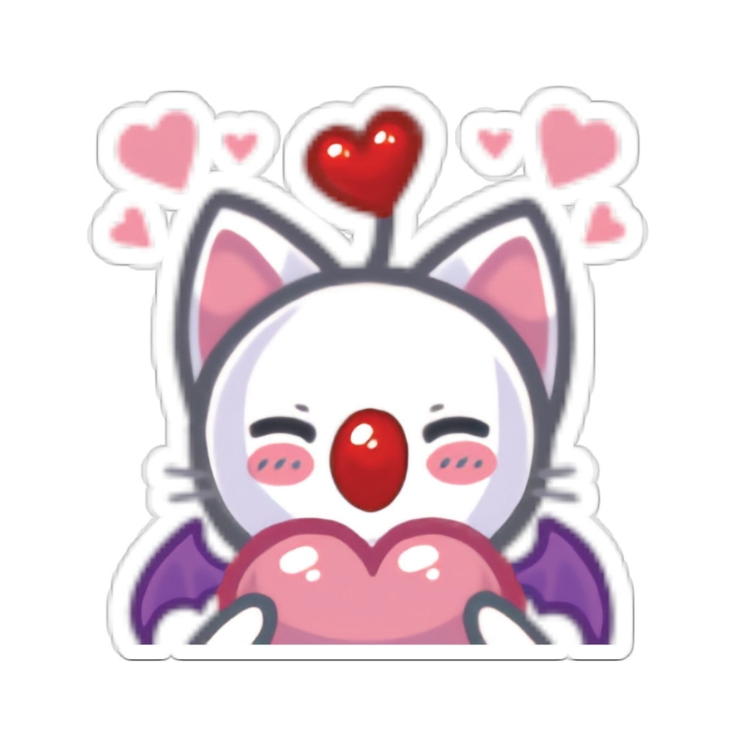 Love Mog Sticker Final Fantasy Moogle With a Heart - Etsy