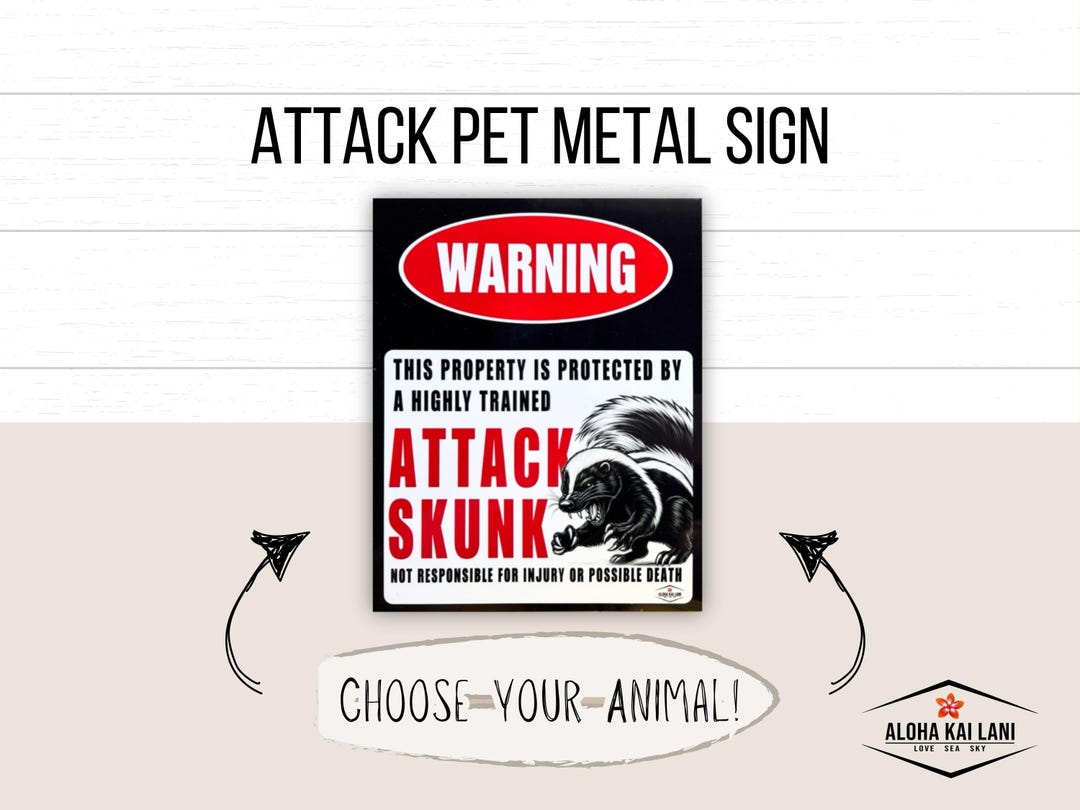 Funny Attack Pet Metal Aluminum Sign Wall Art Home Decor Custom 8x10 ...