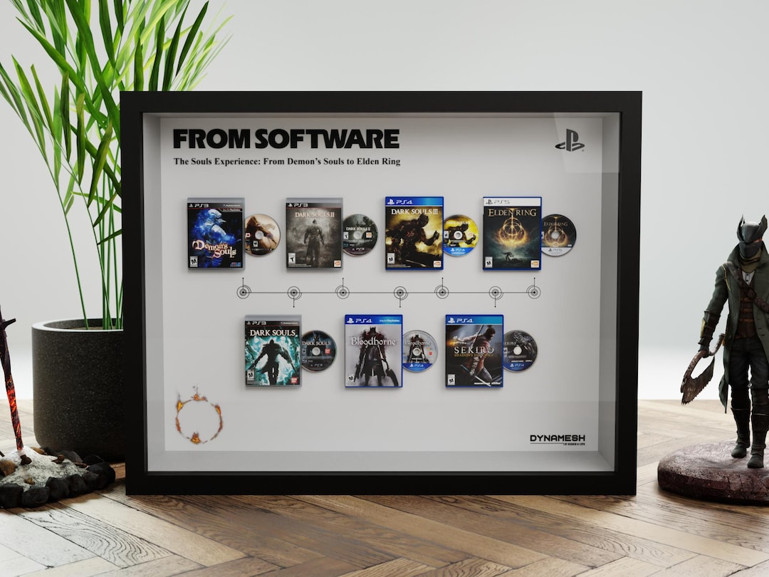 Fromsoftware Timeline 3D Frame, Miniature Reproduction of Video Games ...