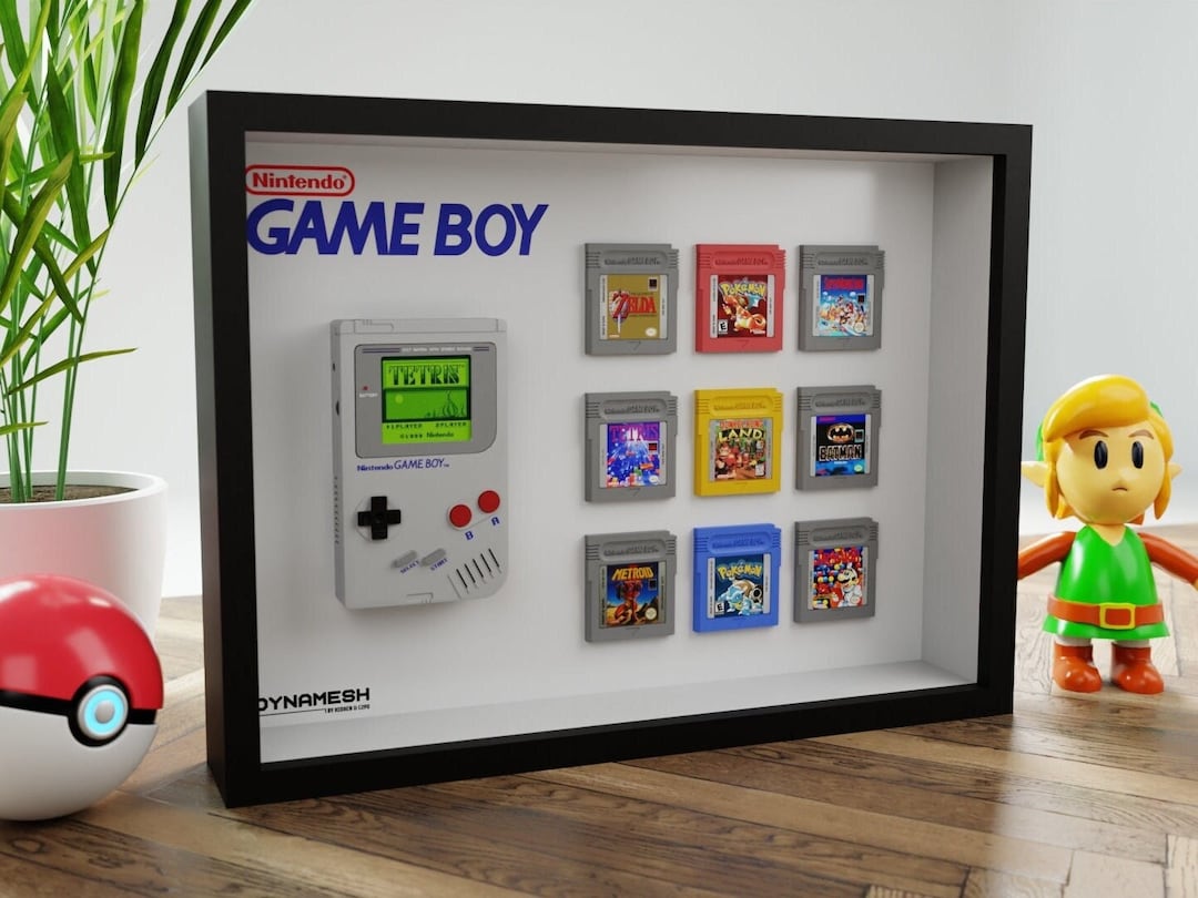 Custom 3D Frame With Mini Nintendo Gameboy, Controller and Games of ...