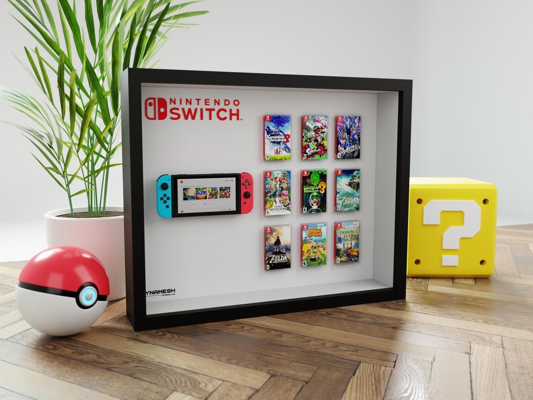 Custom 3D Frame With Mini Nintendo Switch, Controller and Games of Your ...