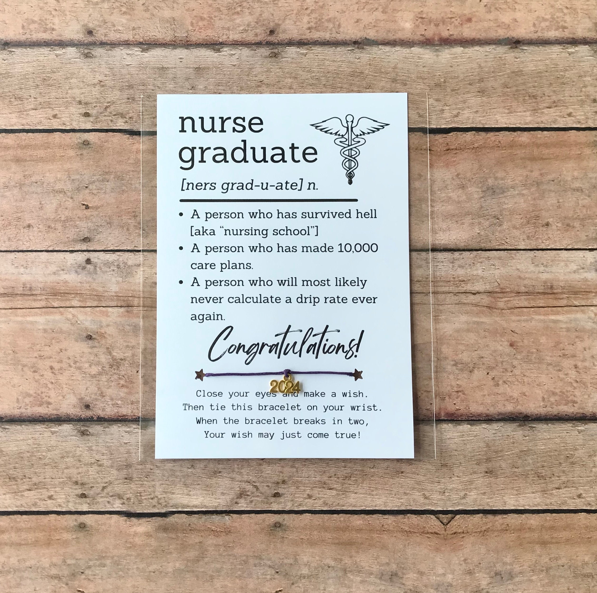Nurse Graduate Definition, Wish Bracelet, College Graduate Gift ...