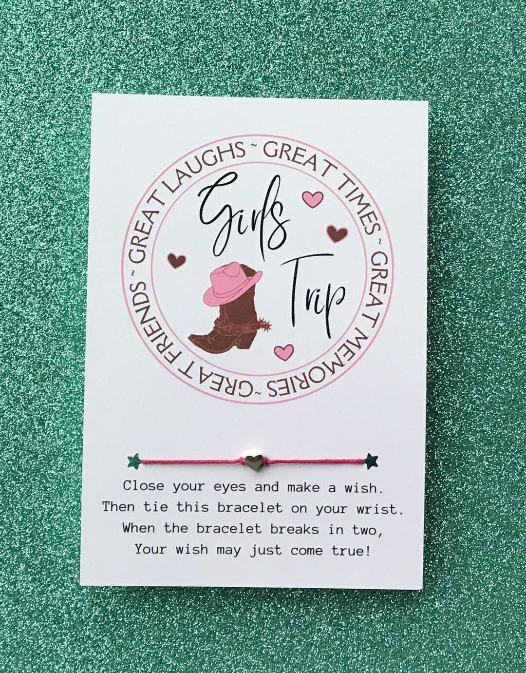 Girls Trip Gifts, Wish Bracelet, Girls Getaway Gift, Gift for Friend ...