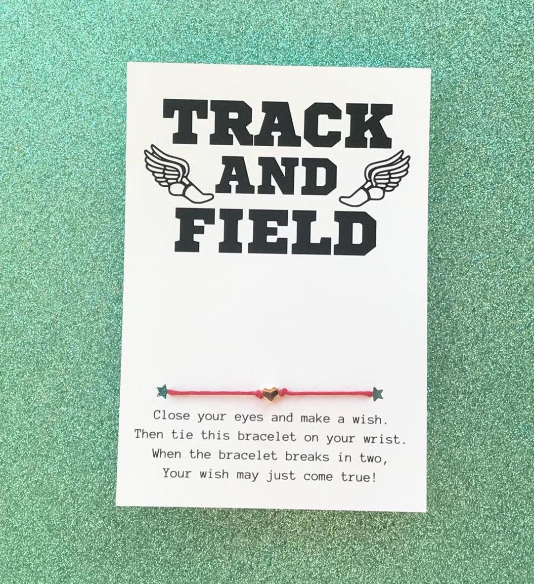TRACK and FIELD Team Gift, Individual Team Wish Bracelet, Track & Field ...