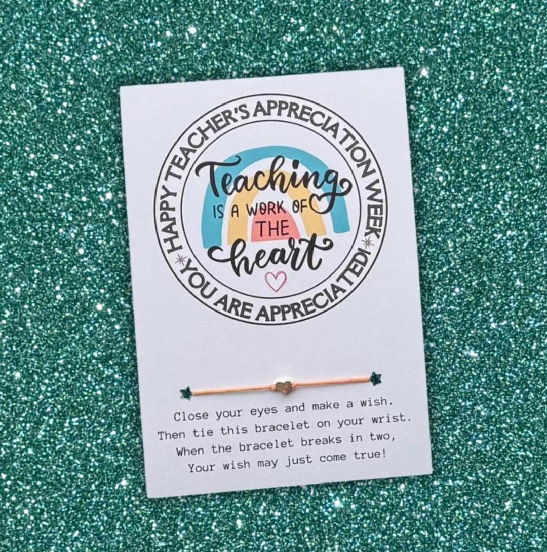 Teacher Appreciation Week Card, Teacher Appreciation Gifts, Wish ...