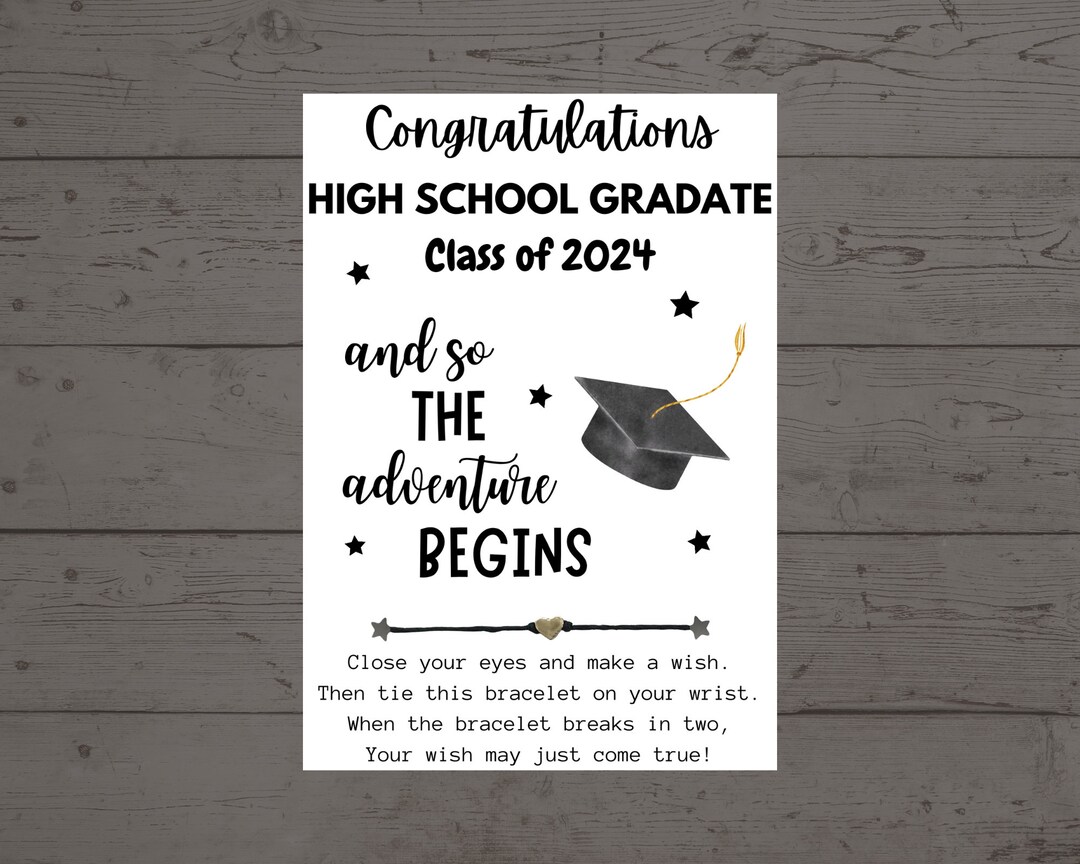 Congratulations High School Graduate Class of 2024 and so THE Adventure ...