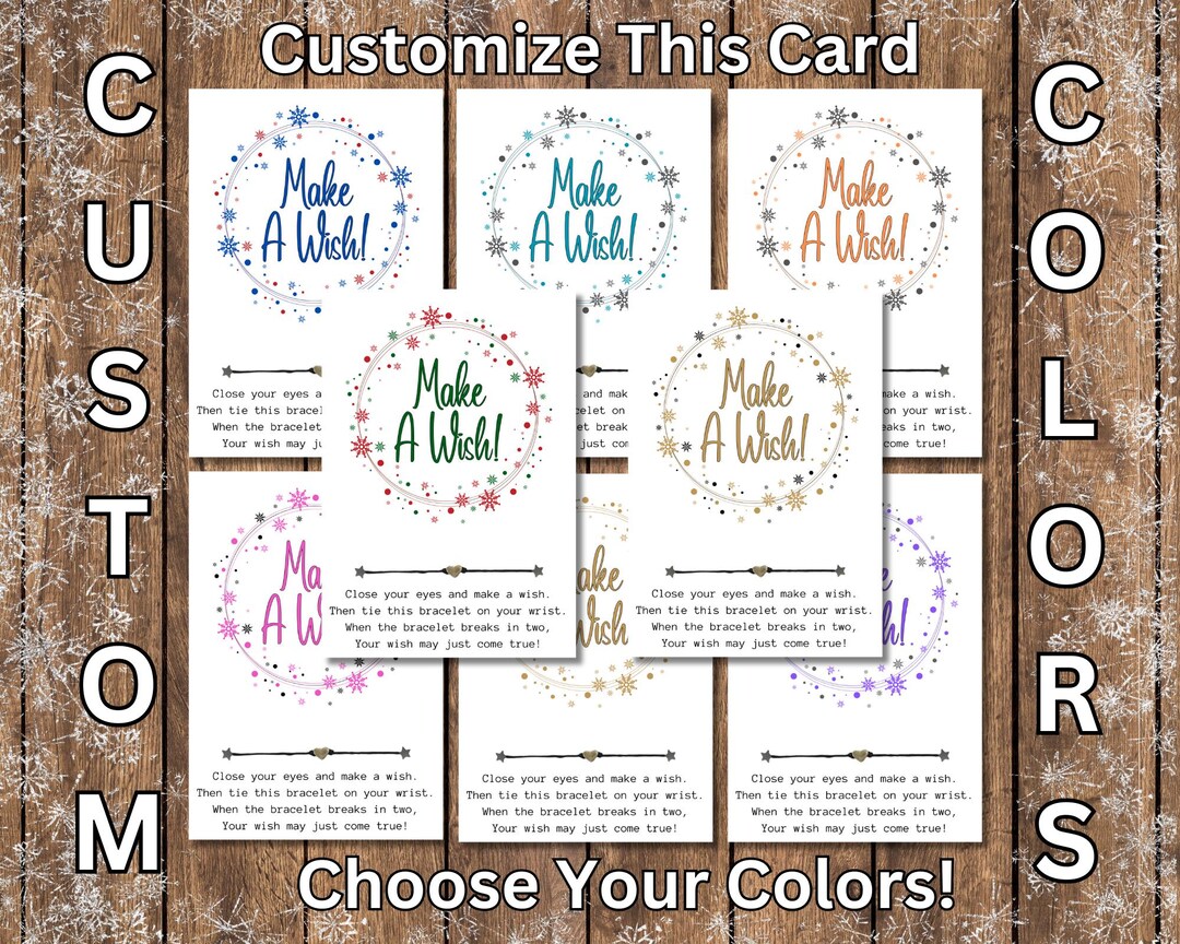 Make A Wish Gift, Make A Wish Bracelet, Winter Snowflake Gift, Wish ...