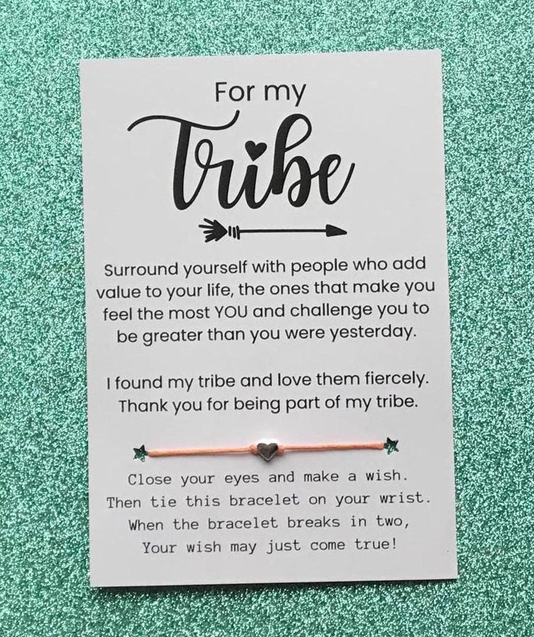 FOR MY TRIBE, Wish Bracelet, Girls Weekend Gift, Girls Trip Gift, Tribe ...