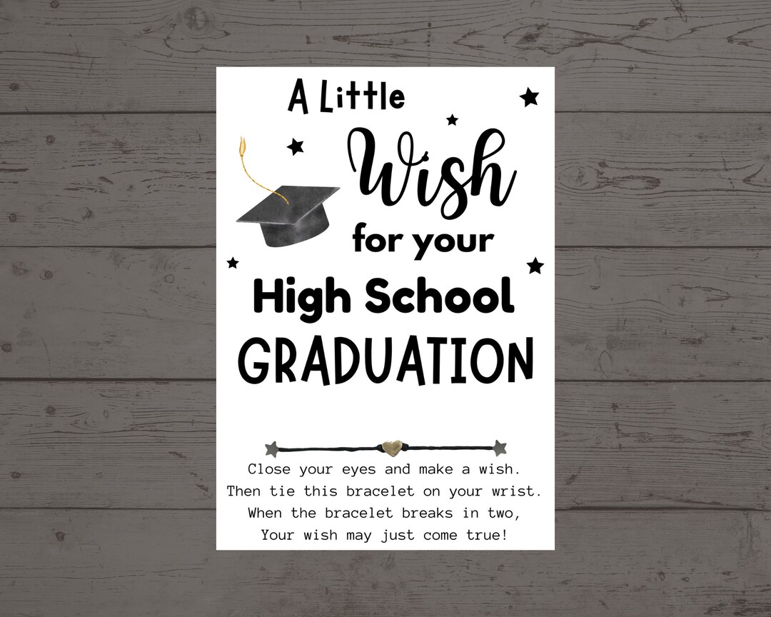 A Little Wish for Your High School GRADUATION, Wish Bracelet ...