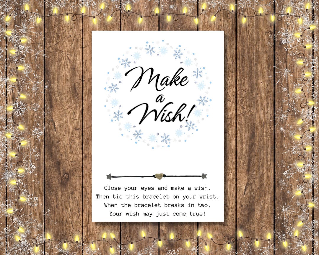 Make A Wish! Blue & Silver Winter Snowflakes, Make A Wish Bracelet ...