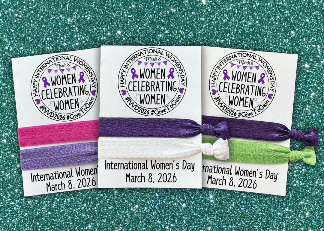 International Women's Day Hair Tie Favor, Celebrating Women, Party ...