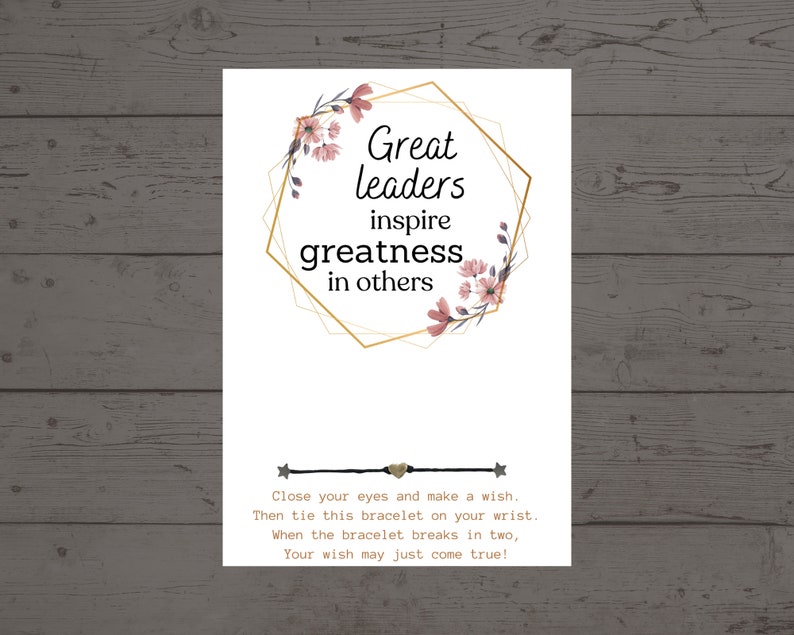 Great Leaders Inspire Greatness in Others, Leadership Wish Bracelet ...