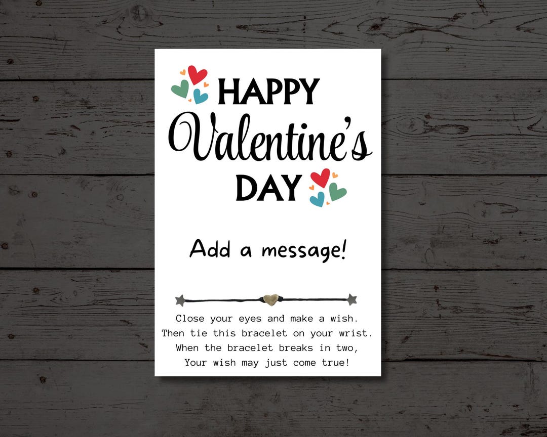 Valentine's Day Gifts, Valentine's Day Wish Bracelet, Valentine Class ...