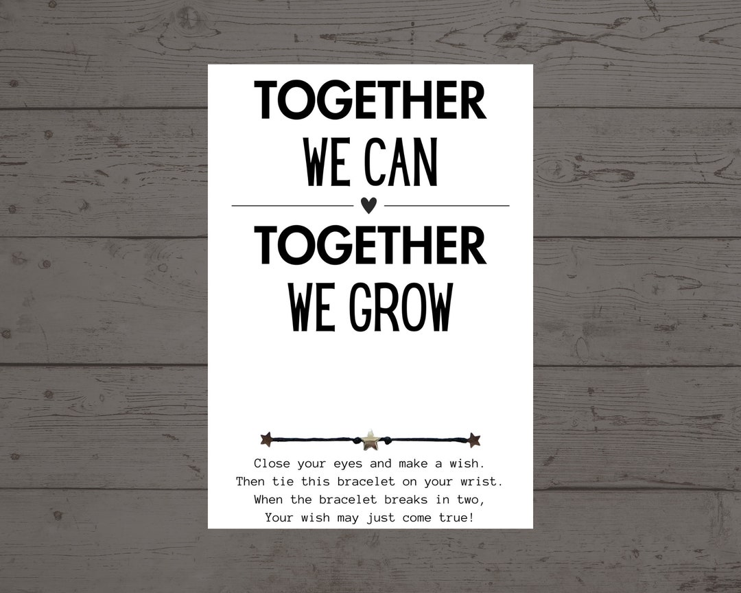 Together We Can Together We Grow, Team Wish Bracelet, Team Appreciation ...