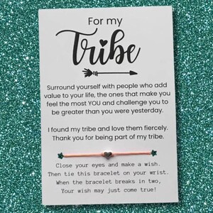 FOR MY TRIBE, Wish Bracelet, Girls Weekend Gift, Girls Trip Gift, Tribe ...