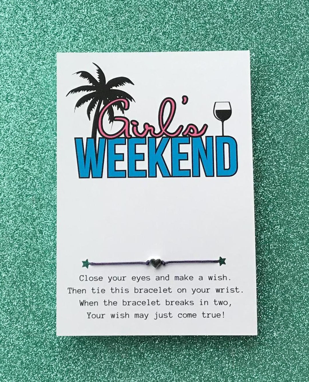 Girl's Weekend, Wish Bracelet, Girls Getaway Gift, Gift for Friends ...