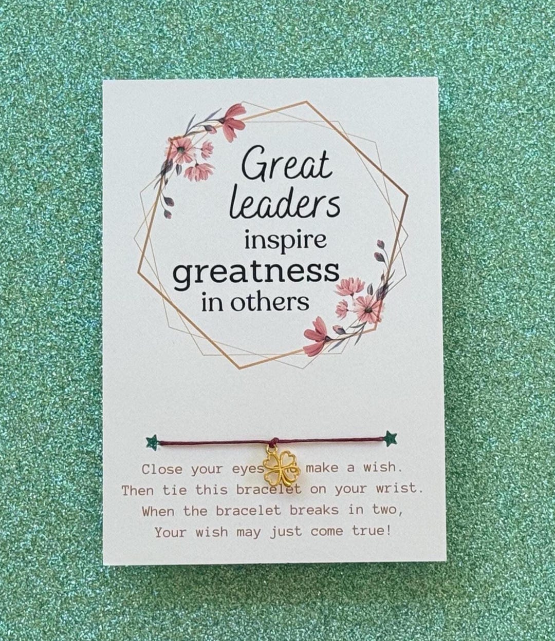 Great Leaders Inspire Greatness in Others, Leadership Wish Bracelet ...