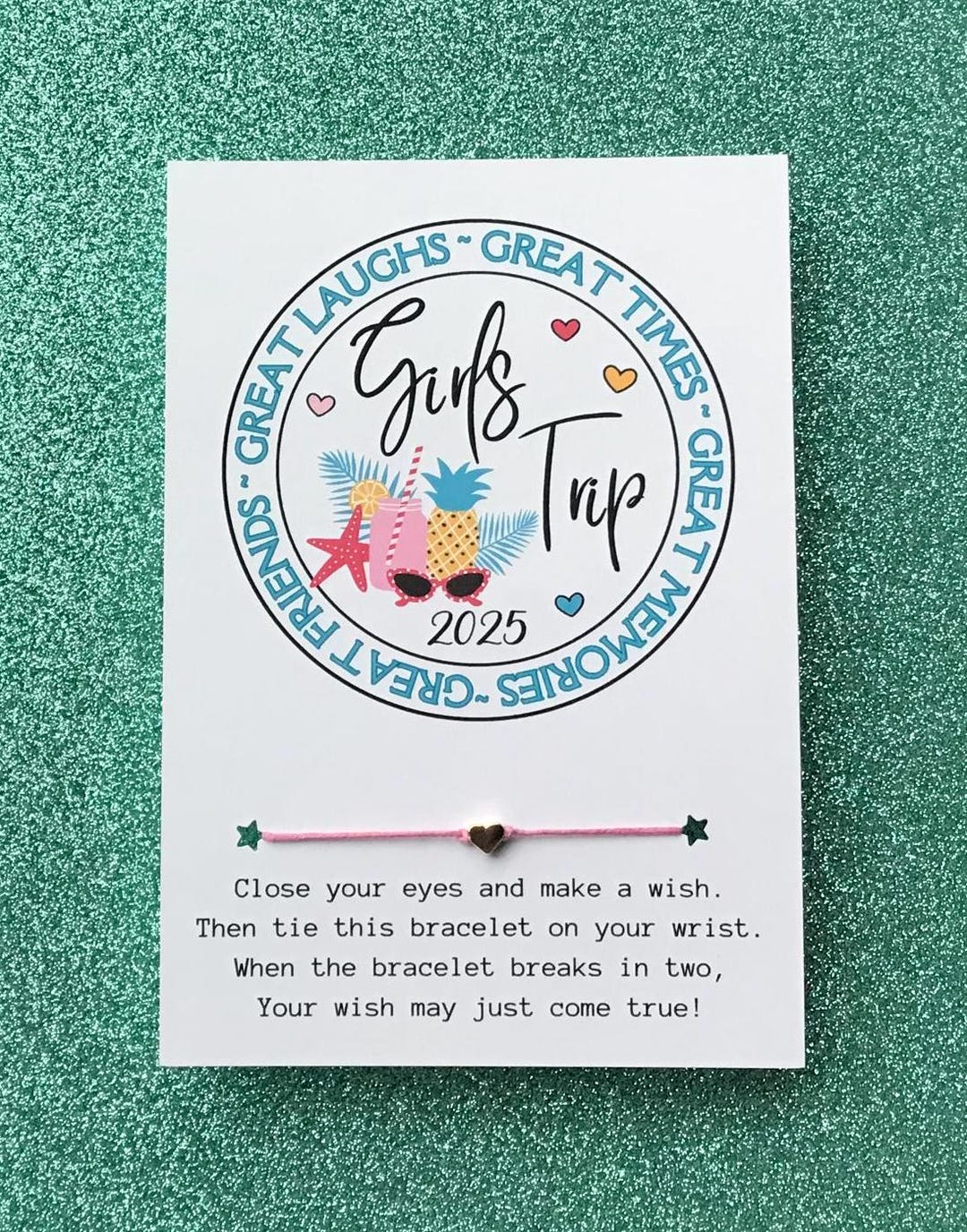 Girls Trip 2025 Gifts, Wish Bracelet, Girls Getaway Gift, Gift for ...