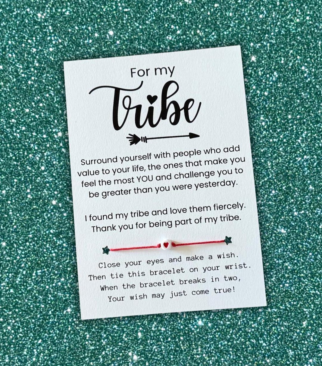 FOR MY TRIBE, Wish Bracelet, Girls Weekend Gift, Girls Trip Gift, Tribe ...