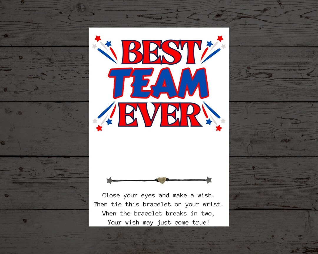 Best Team Ever, Team Wish Bracelet, Team Thank You Gift, Sports Team ...
