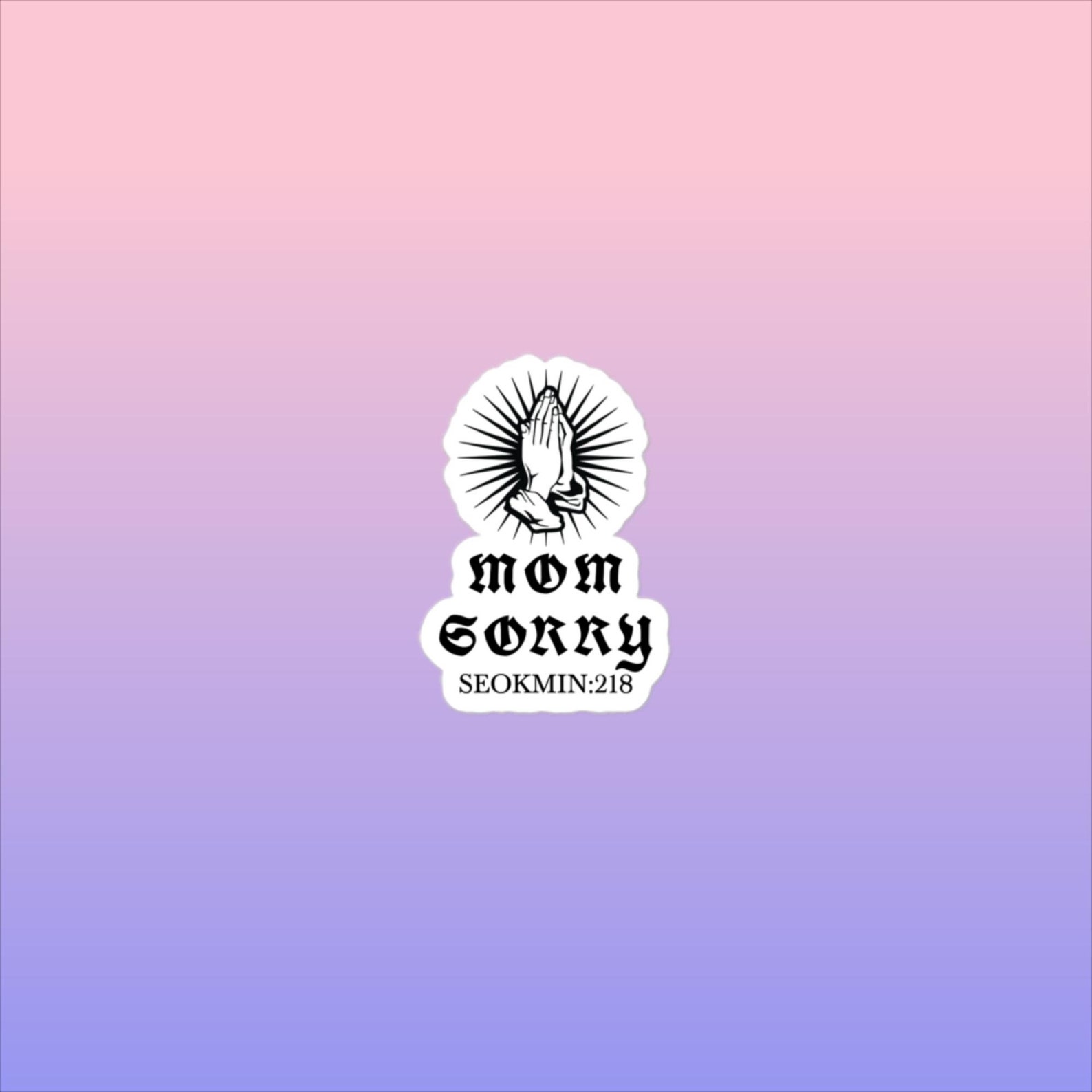 Seventeen DK 'MOM SORRY' 3"x3" Meme Sticker - Etsy