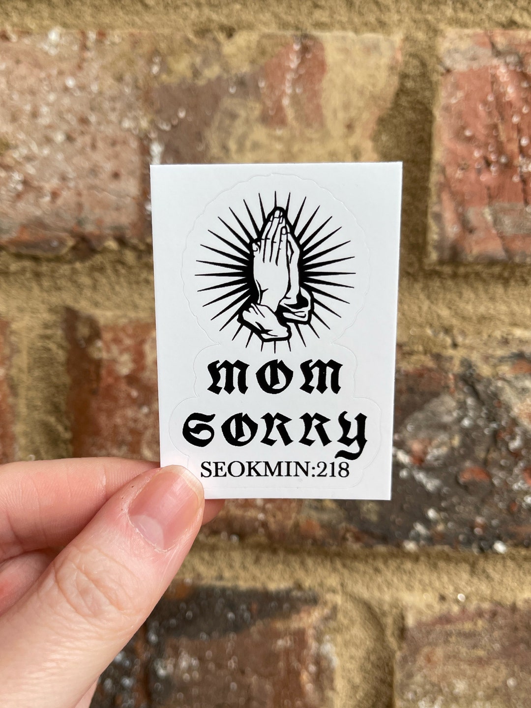 Seventeen DK 'MOM SORRY' 3"x3" Meme Sticker - Etsy