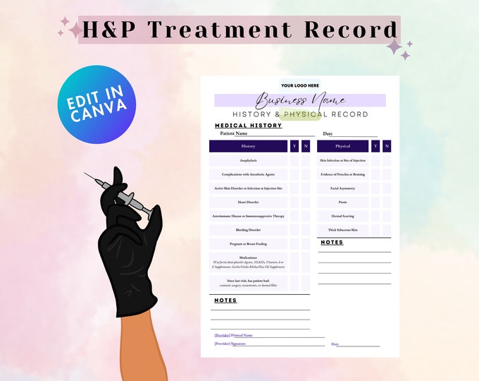 Skin Assessment Form Female Version, Skin Analysis Form, Nurse Injector ...