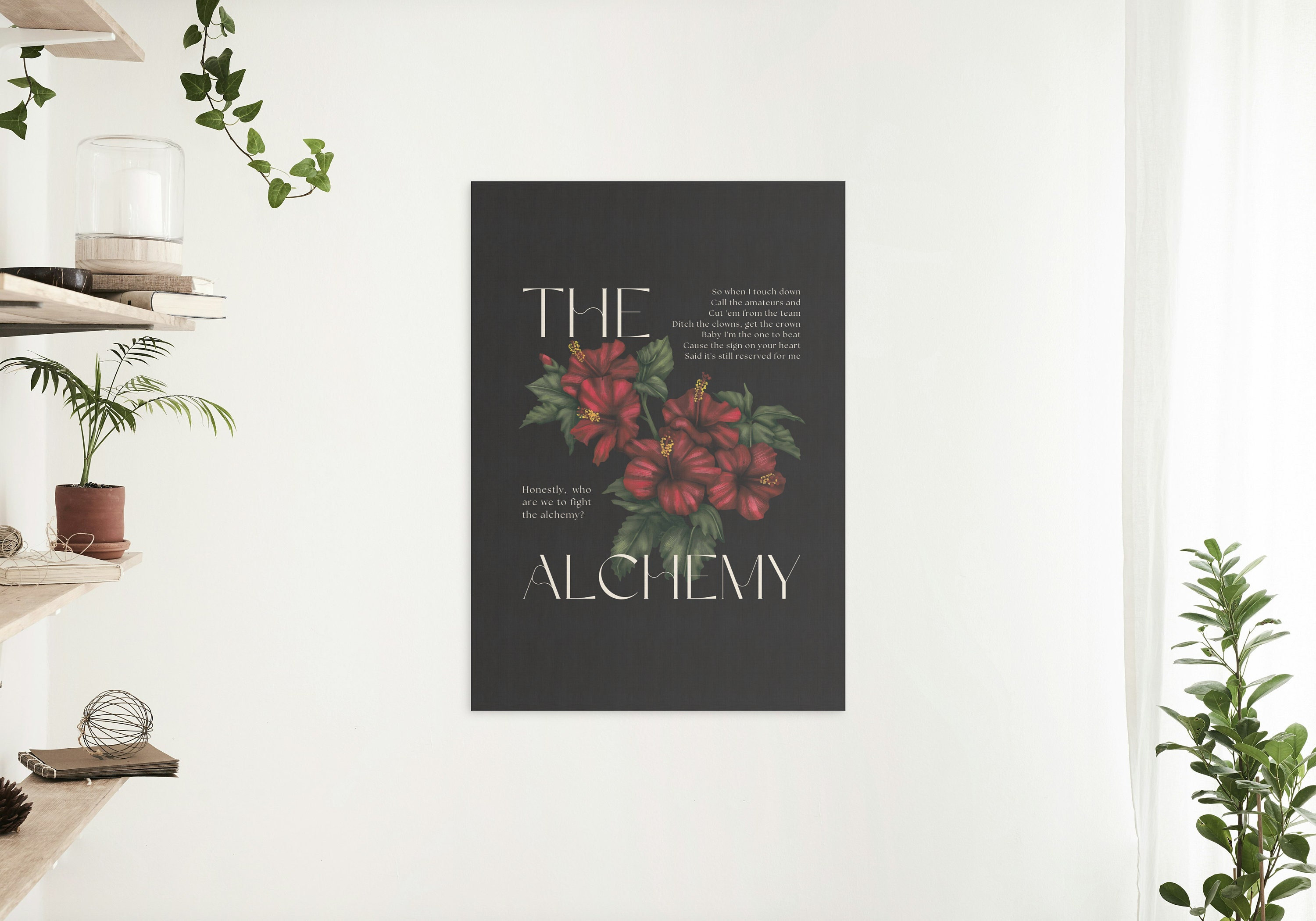 The Alchemy Taylor Swift Lyrics Poster Floral Poetic Design Trendy ...