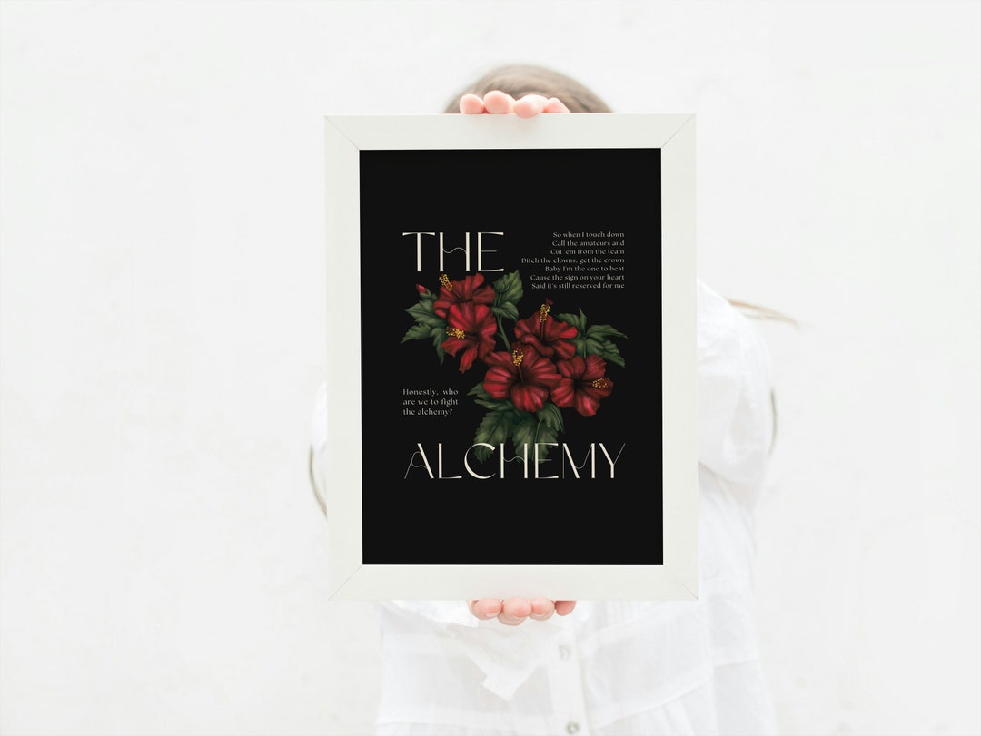 The Alchemy Taylor Swift Lyrics Poster Floral Poetic Design Trendy ...