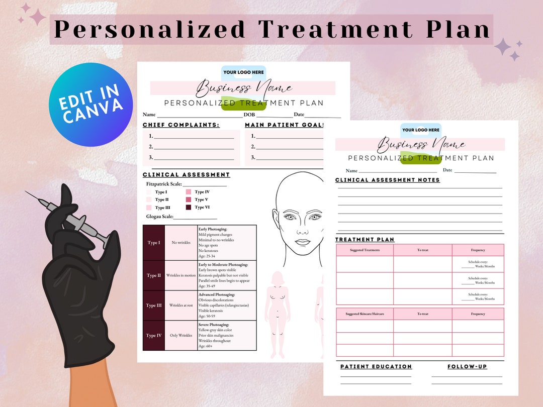 Editable Med Spa Treatment Plan - Instant Download Printable SOAP Note ...