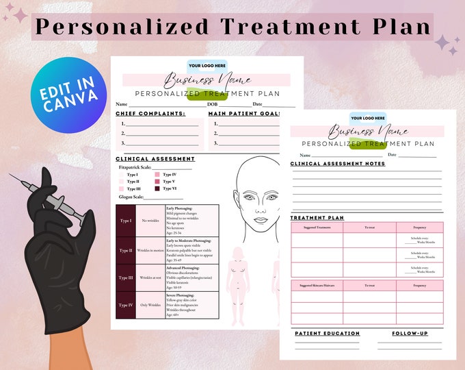 Skincare Routine Cards, Editable Esthetician Templates, Facial ...