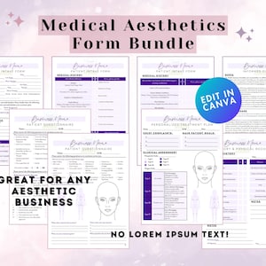 Editable Med Spa Paperwork Bundle | Instant Download Intake, SOAP Notes ...