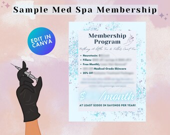 Med Spa Membership Flyer Template: Customizable Client Loyalty Program ...