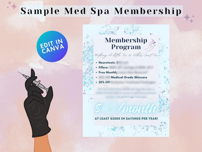 Med Spa Membership Template - Customizable Display Flyer Printable ...