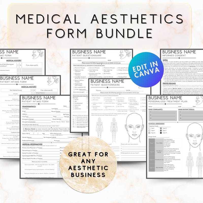 Spa Paperwork - Etsy