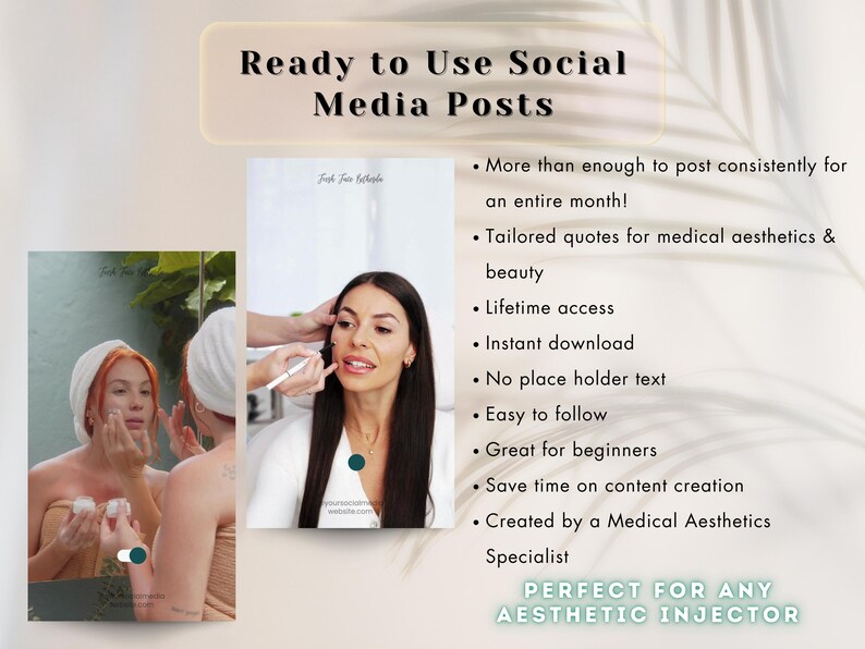 Digital Faceless Instagram Social Media Marketing Bundle - Square Posts ...