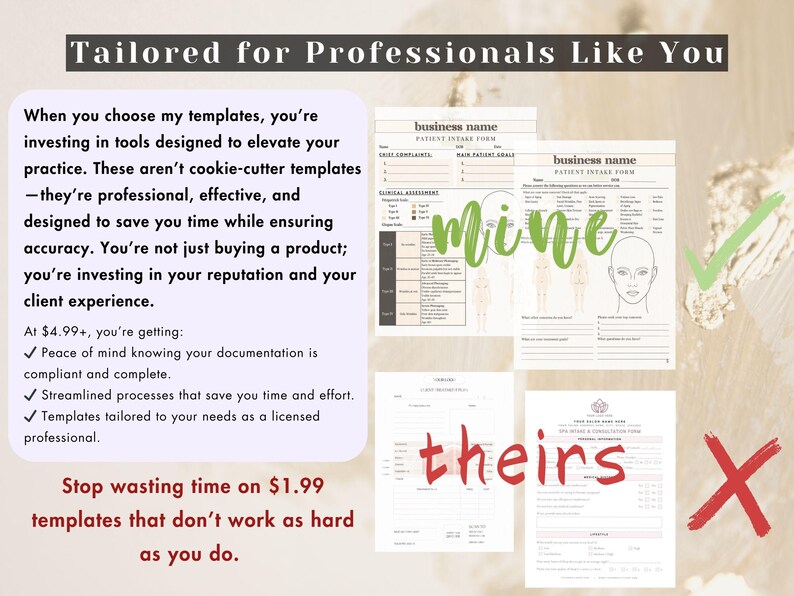 Editable Med Spa Paperwork Bundle | Neutral Theme SOAP Notes, Intake ...