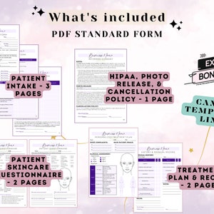 Editable Med Spa Paperwork Bundle | Instant Download Intake, SOAP Notes ...