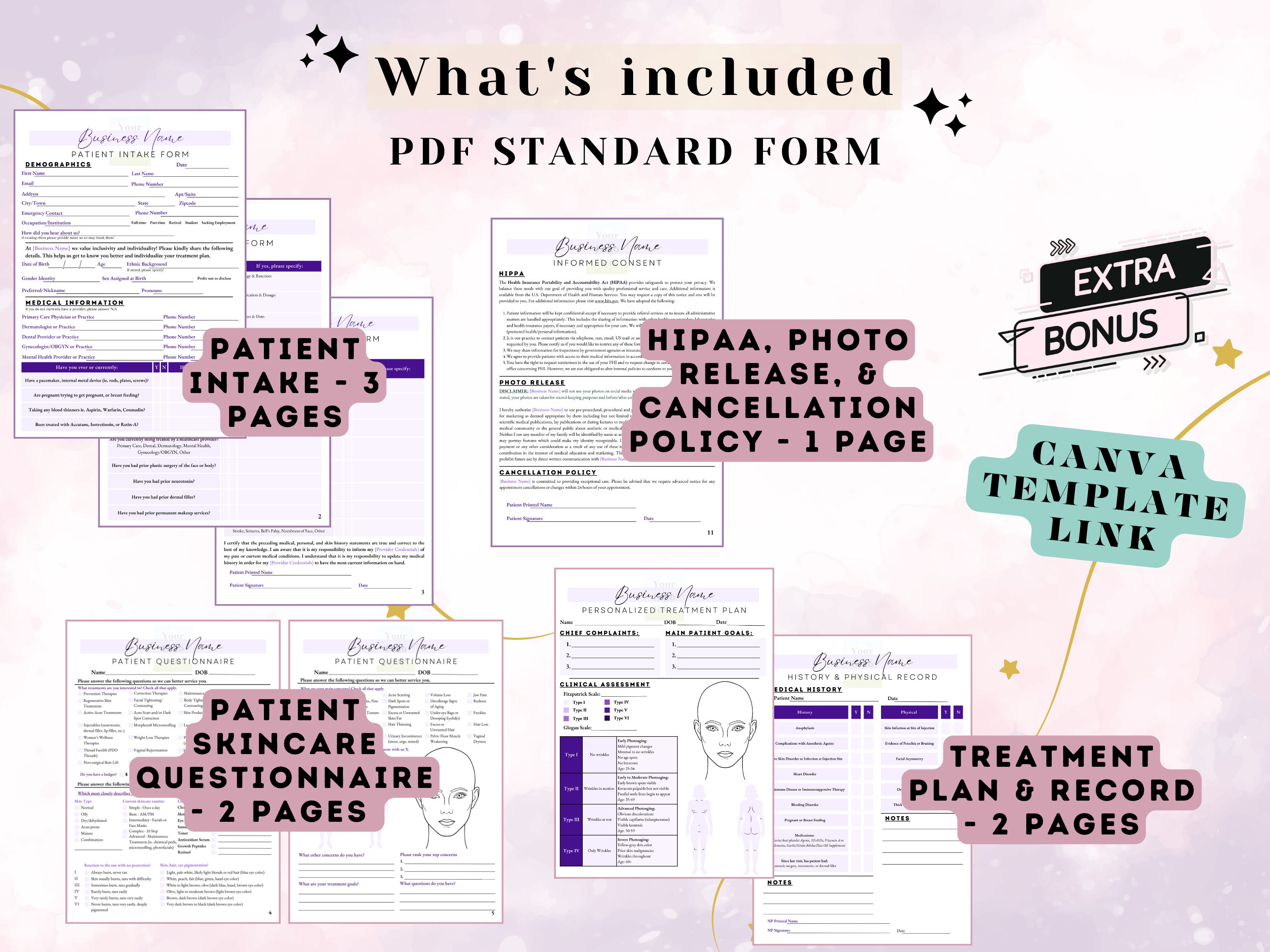 Editable Med Spa Paperwork Bundle | Instant Download Intake, SOAP Notes ...