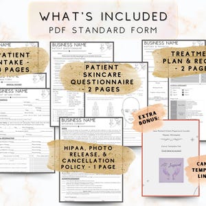 Minimalist Med Spa Forms Bundle: Intake, SOAP Notes, Questionnaire ...